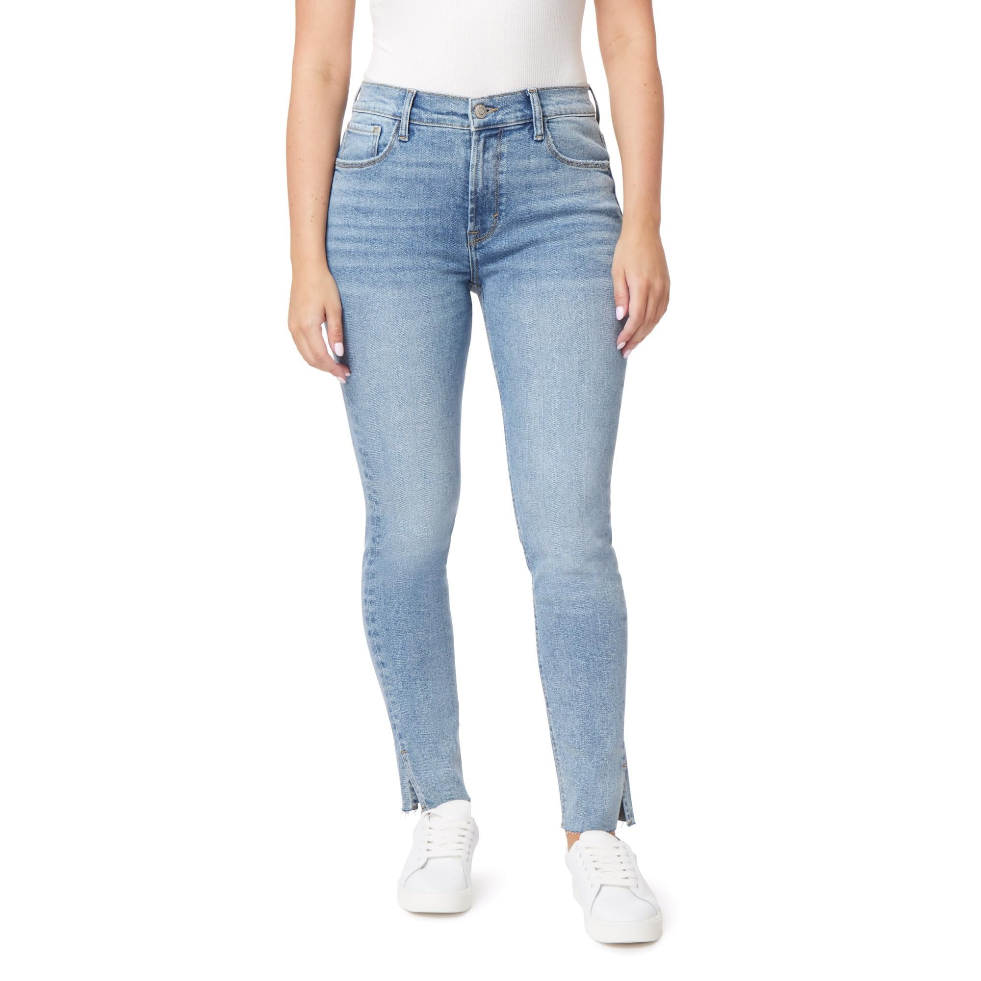kensie Jeans for Women The Kelsey High-Rise Skinny Raw Edge Hem 28-Inch ...