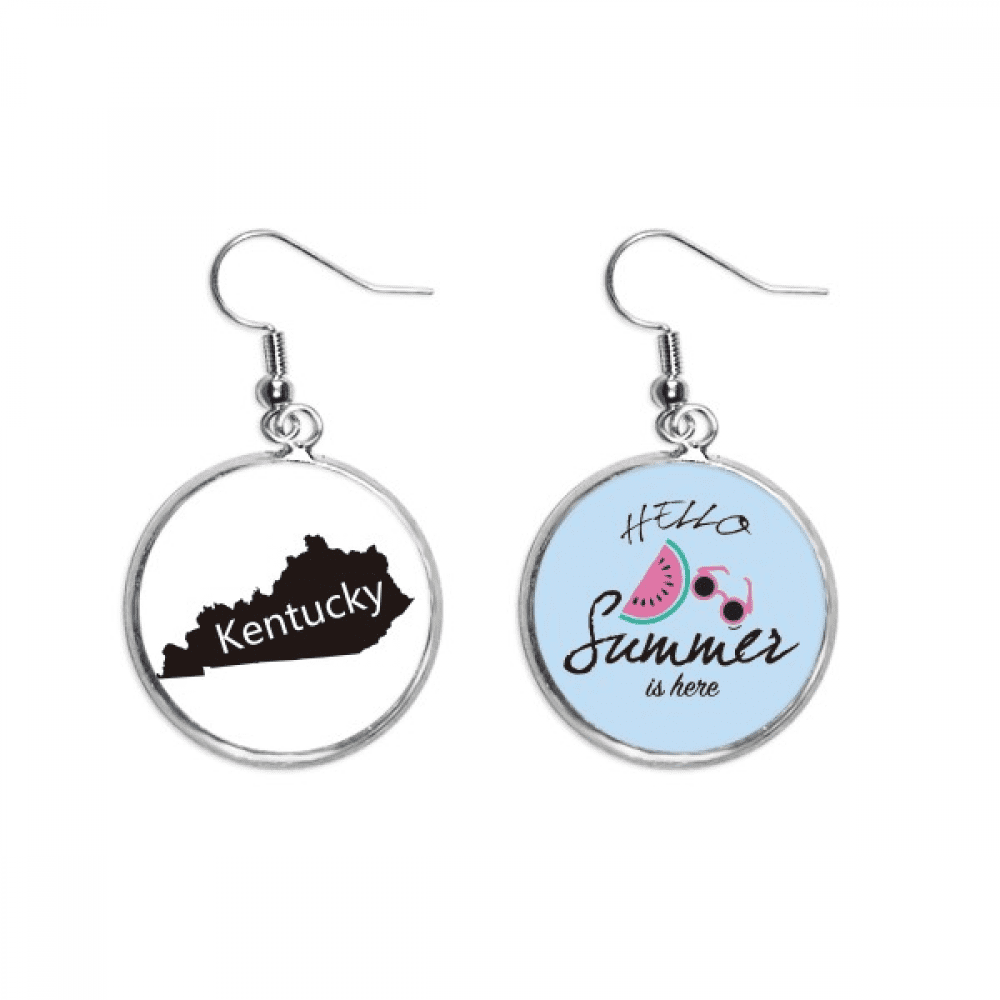 kentucky ameusa map outline earring drop summer watermelon earring wear ...