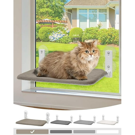 keny Cordless Cat Window Perch, Large Size Hammock with 4 Strong ...