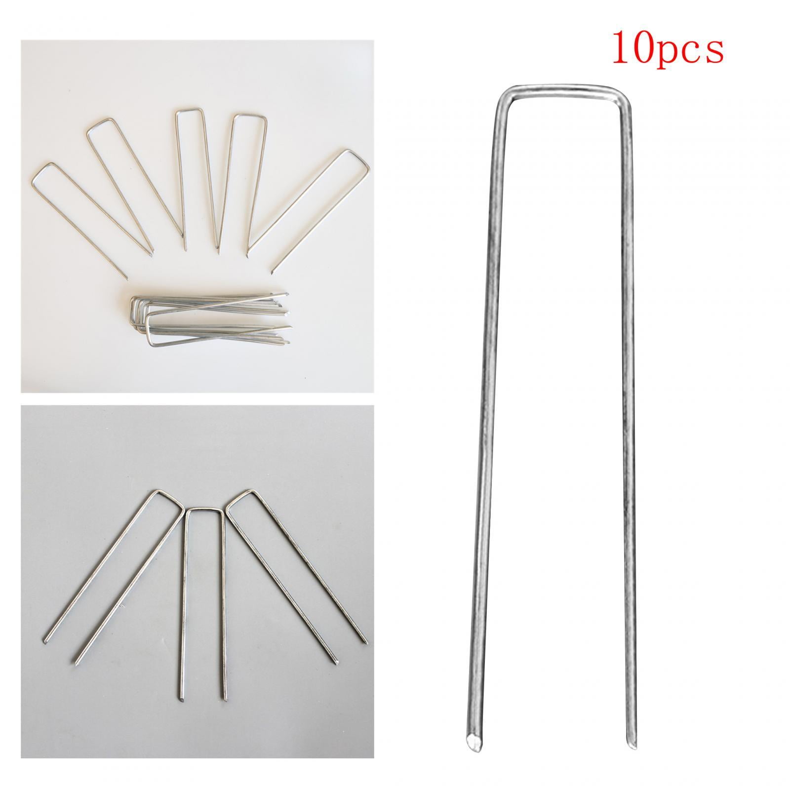 kesoto 10 Pieces Garden Stakes Landscape Staples Garden Nails ...
