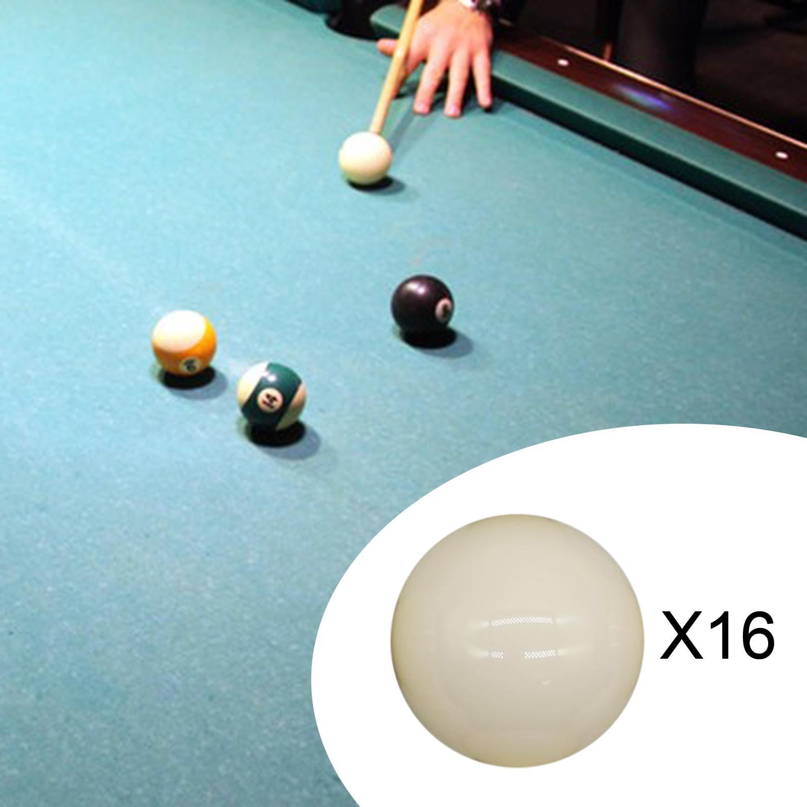 kesoto 16 Pieces Billiard Balls Pool Balls 52.5mm White Billiards ...