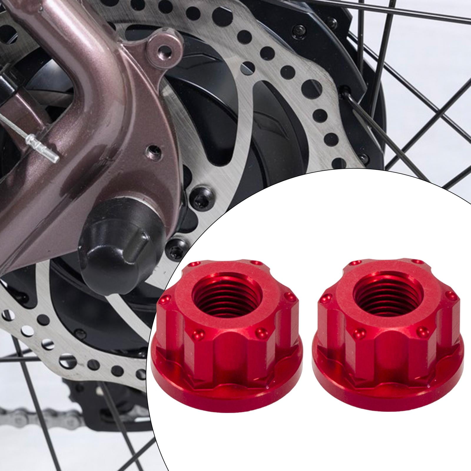 kesoto 2x Bike Wheel Hub Axle Nuts Front Axle Nut 7075 Aluminum Alloy ...