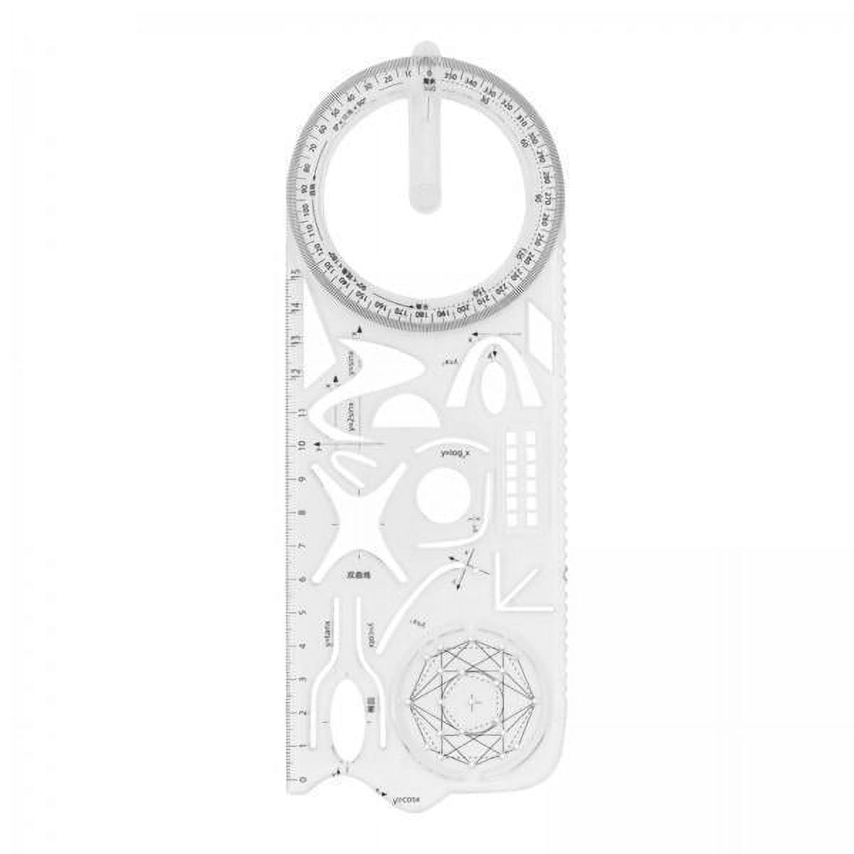 kesoto 2x Geometric Ruler Geometric Drawing Template Measuring Ruler ...