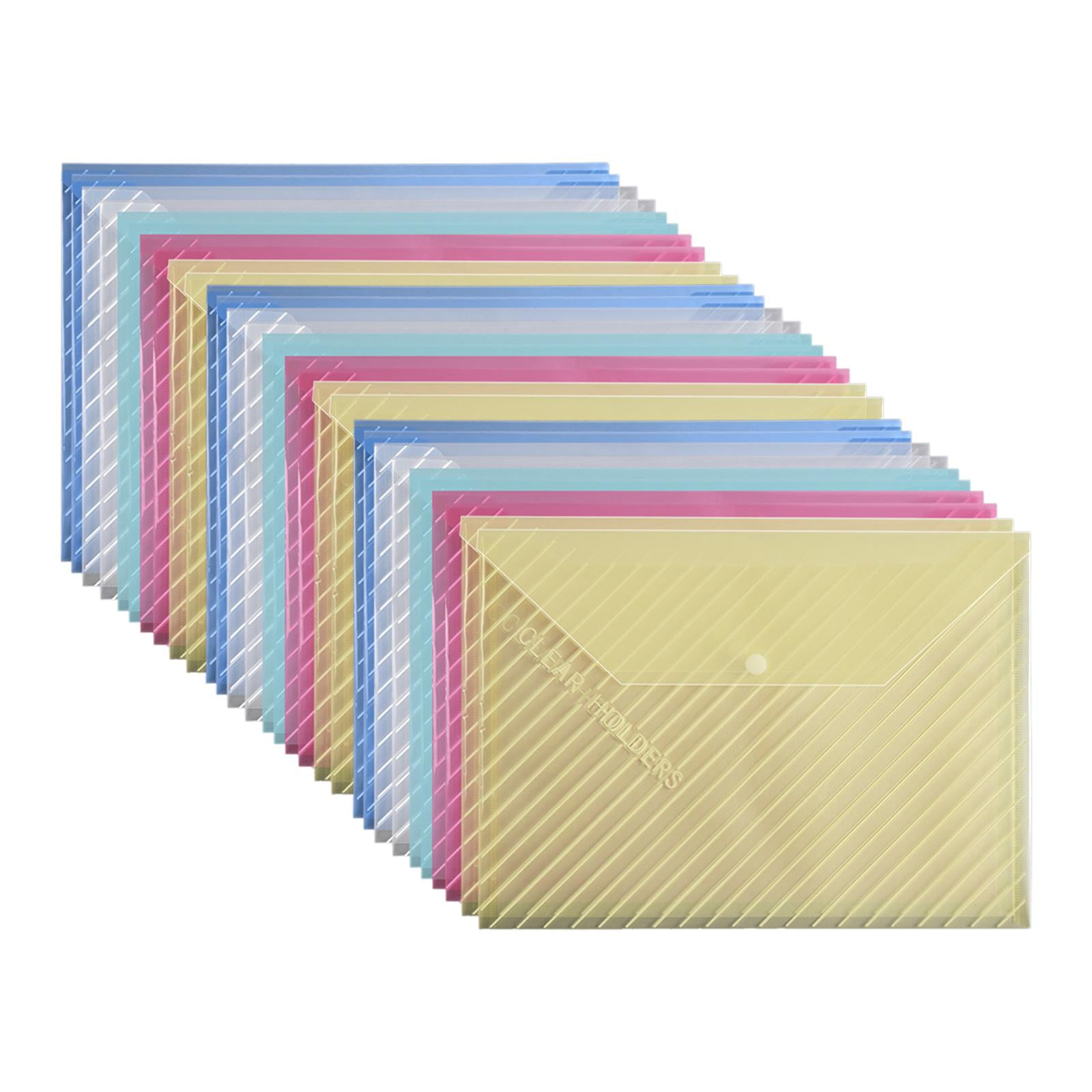 kesoto 30Pcs A4 Document Bag Document Envelopes Large Capacity Reusable ...