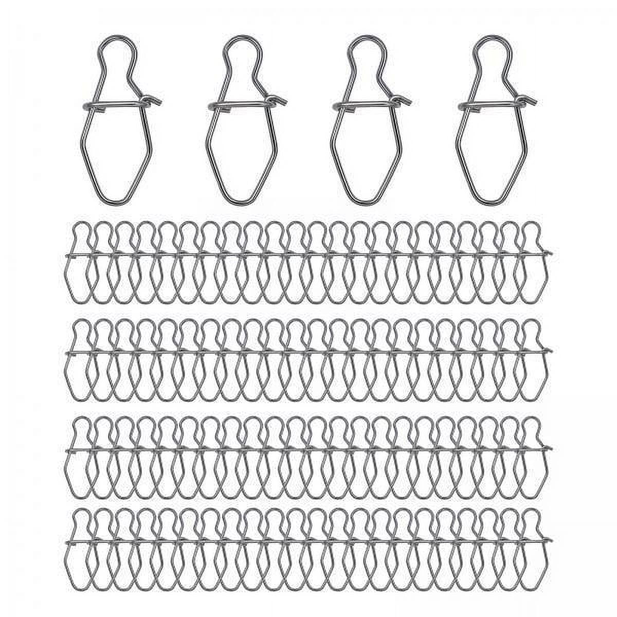kesoto 4x100Pcs Fishing Snaps High Strength Lock Snap Swivel for ...