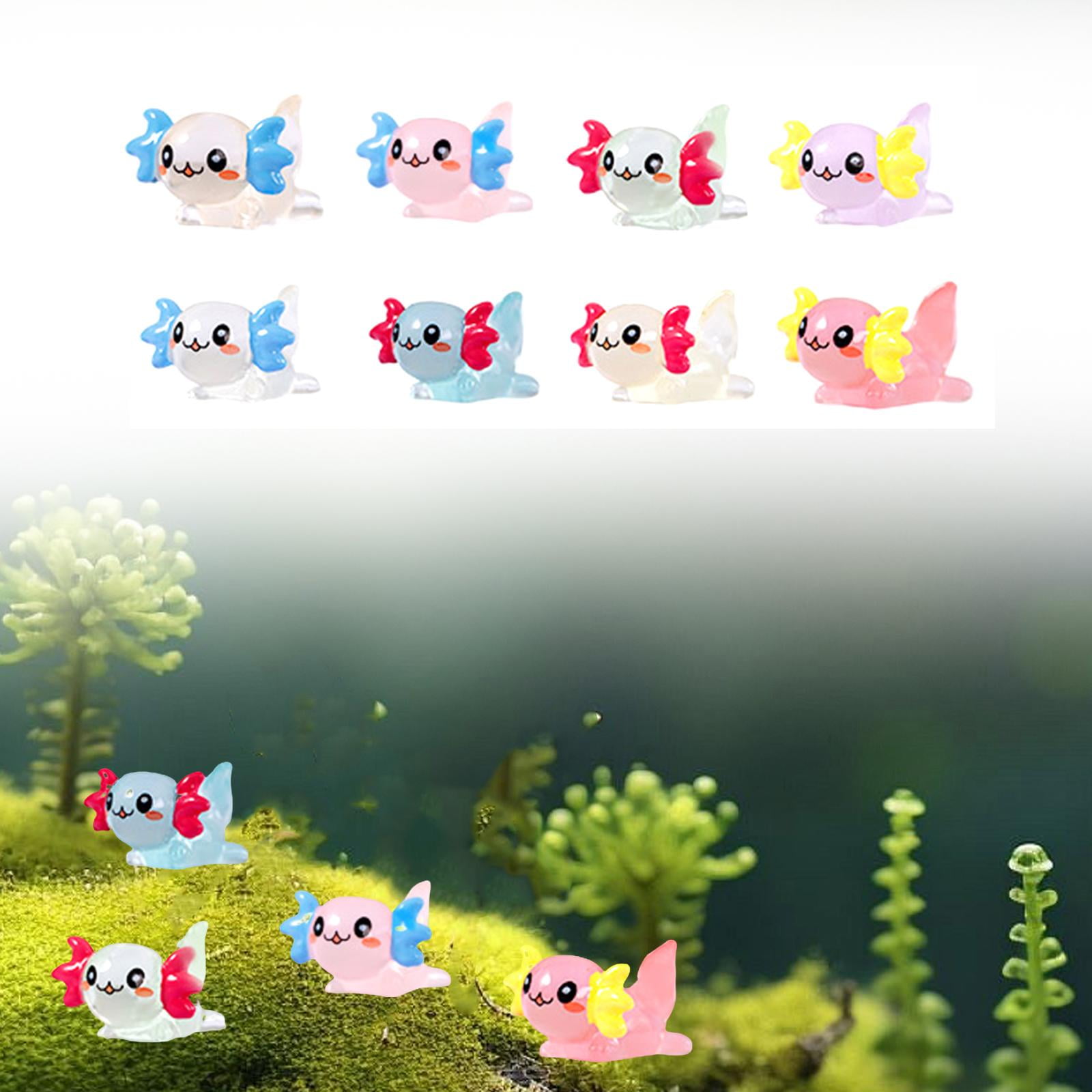 kesoto 8 Pieces Axolotl Miniature Figurines Animal Figurines Luminous ...