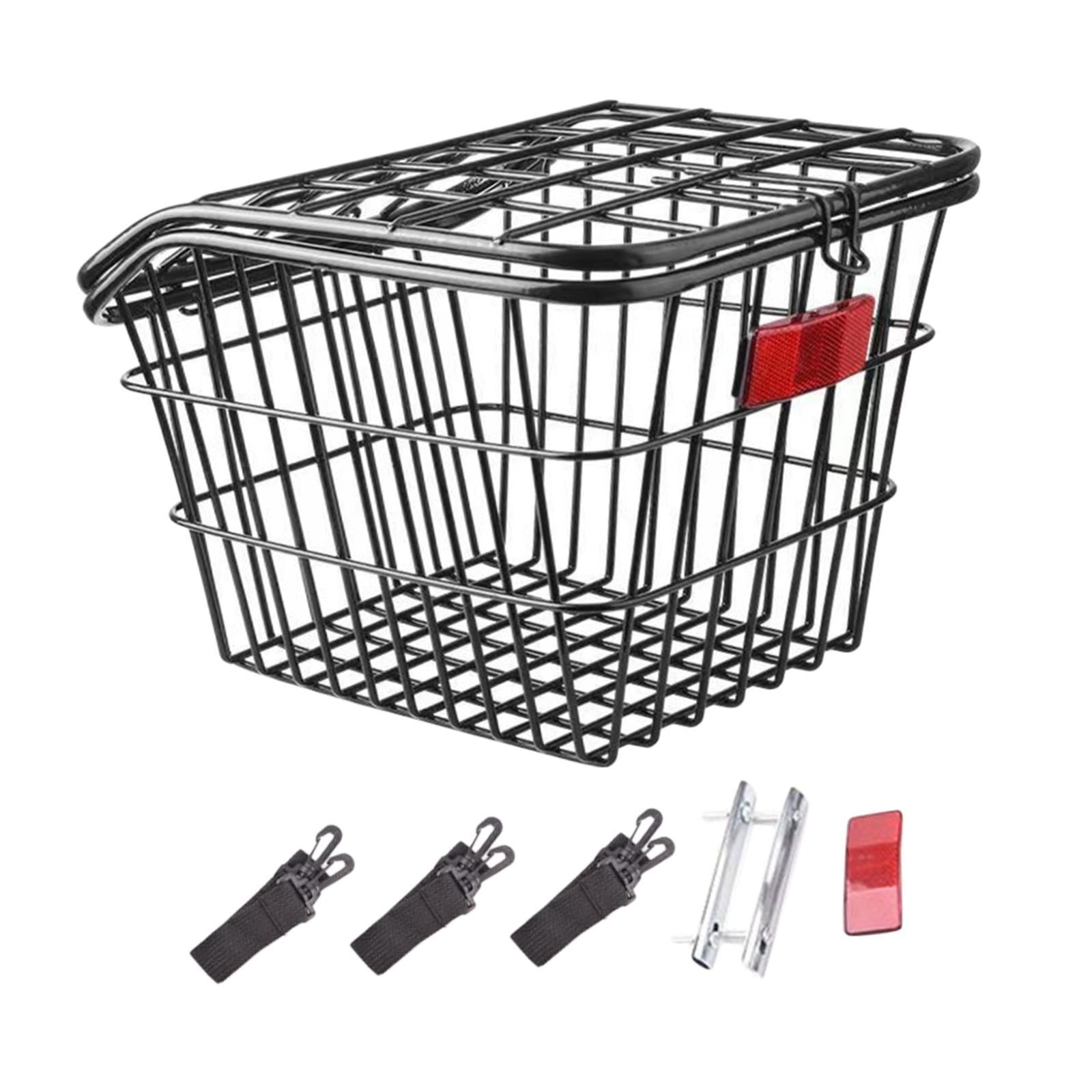 kesoto Bike Rear Basket Storage Basket Strengthened Frame Practical ...