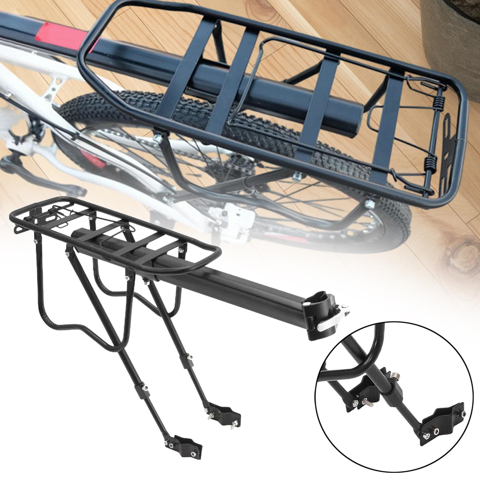 kesoto Bike Rear Rack Bicycle Carrier Rack Bracket Heavy Duty Durable ...