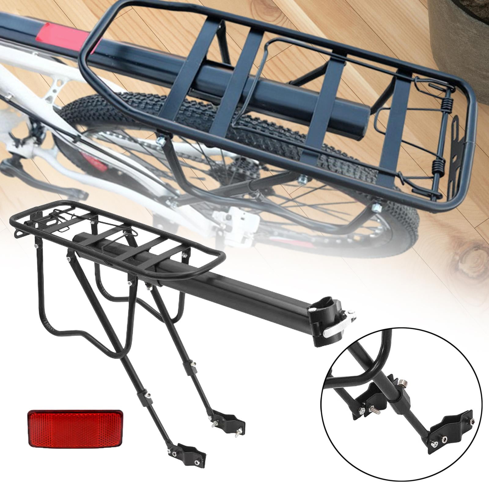 kesoto Bike Rear Rack Carrier Heavy Duty Durable Metal Back Seat Shelf ...