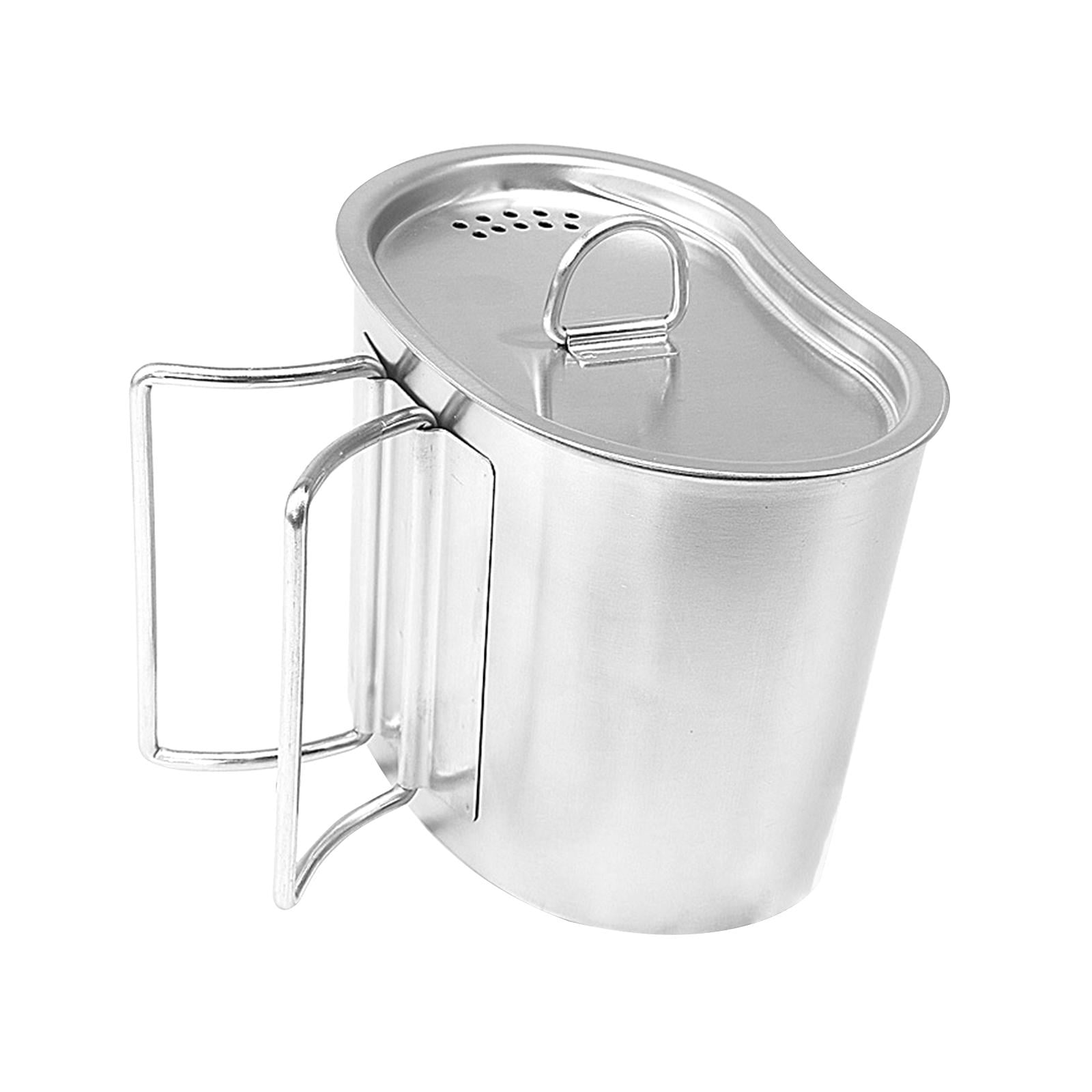 kesoto Camping Pot Campfire Cookware Stockpot Steamer with Lid Portable ...