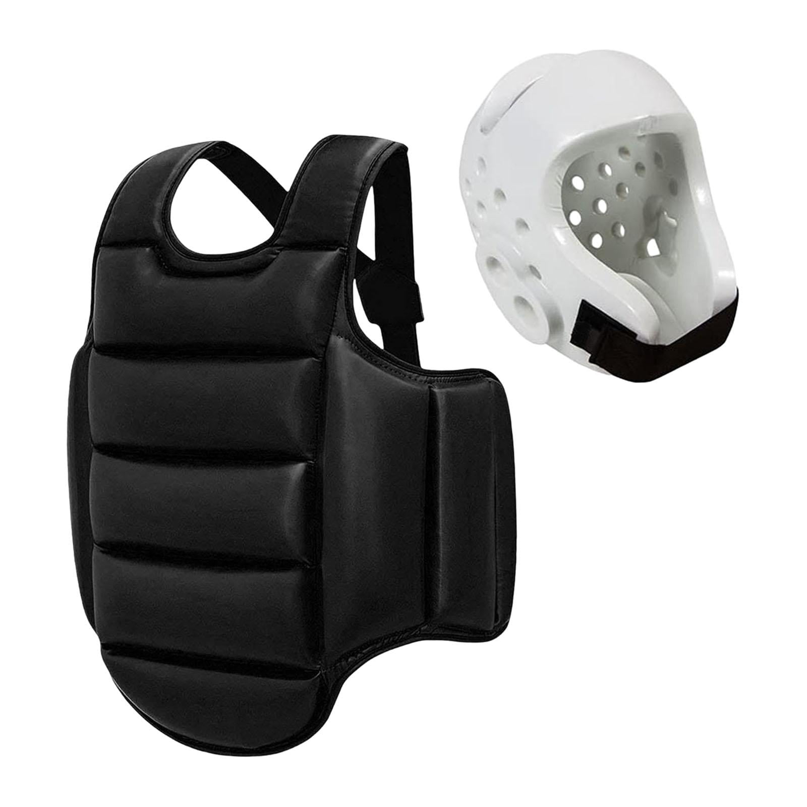 kesoto Chest Protector Rib Armour with Boxing Helmet Sparring Training ...