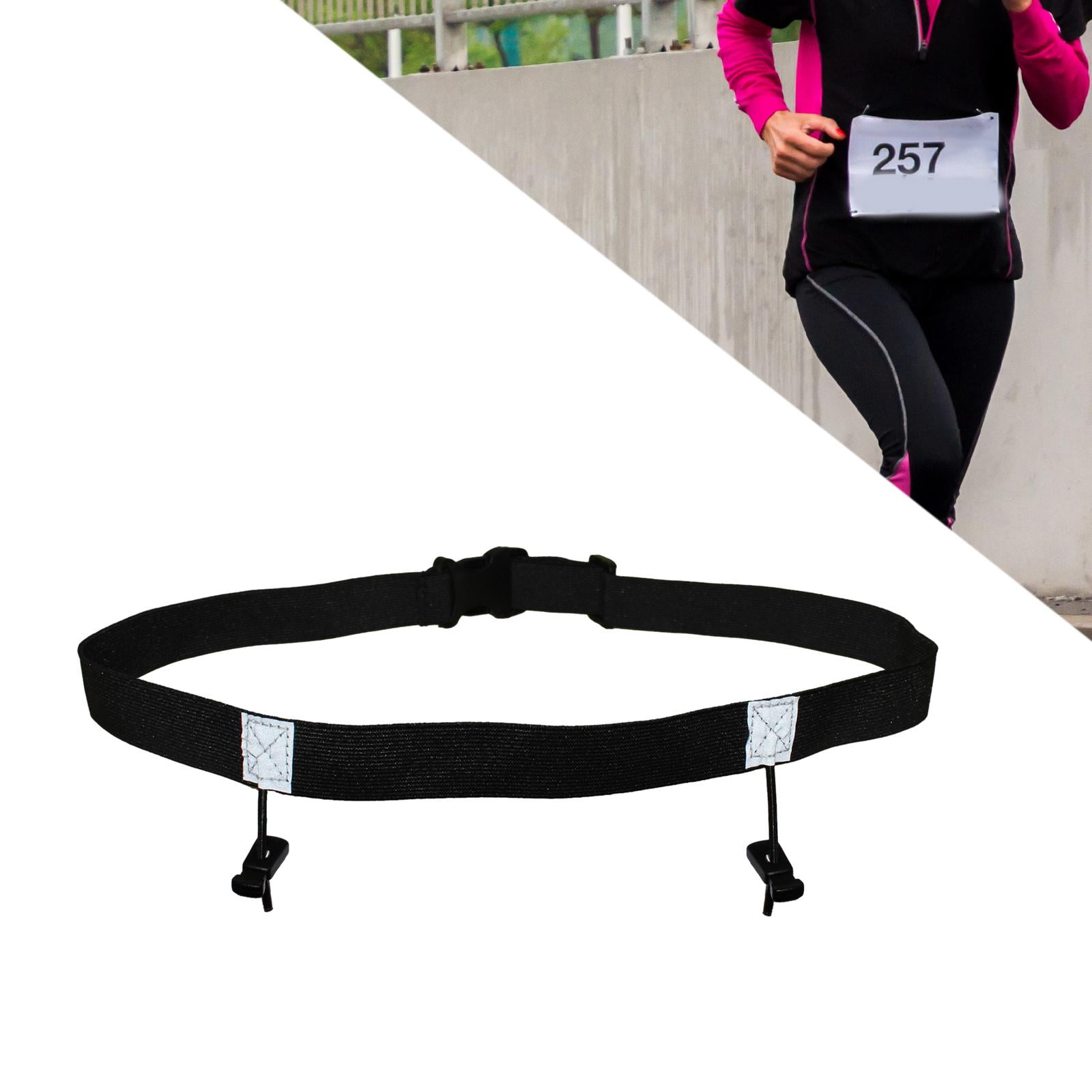 kesoto Cycling Race Number Belt Run Belt Reflective Waist Pack Bib ...