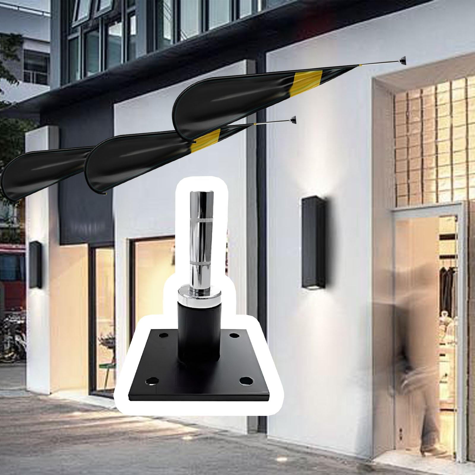 kesoto Feather Flag Base Stand Beach Flag Pole Base Compact Wall Mount ...