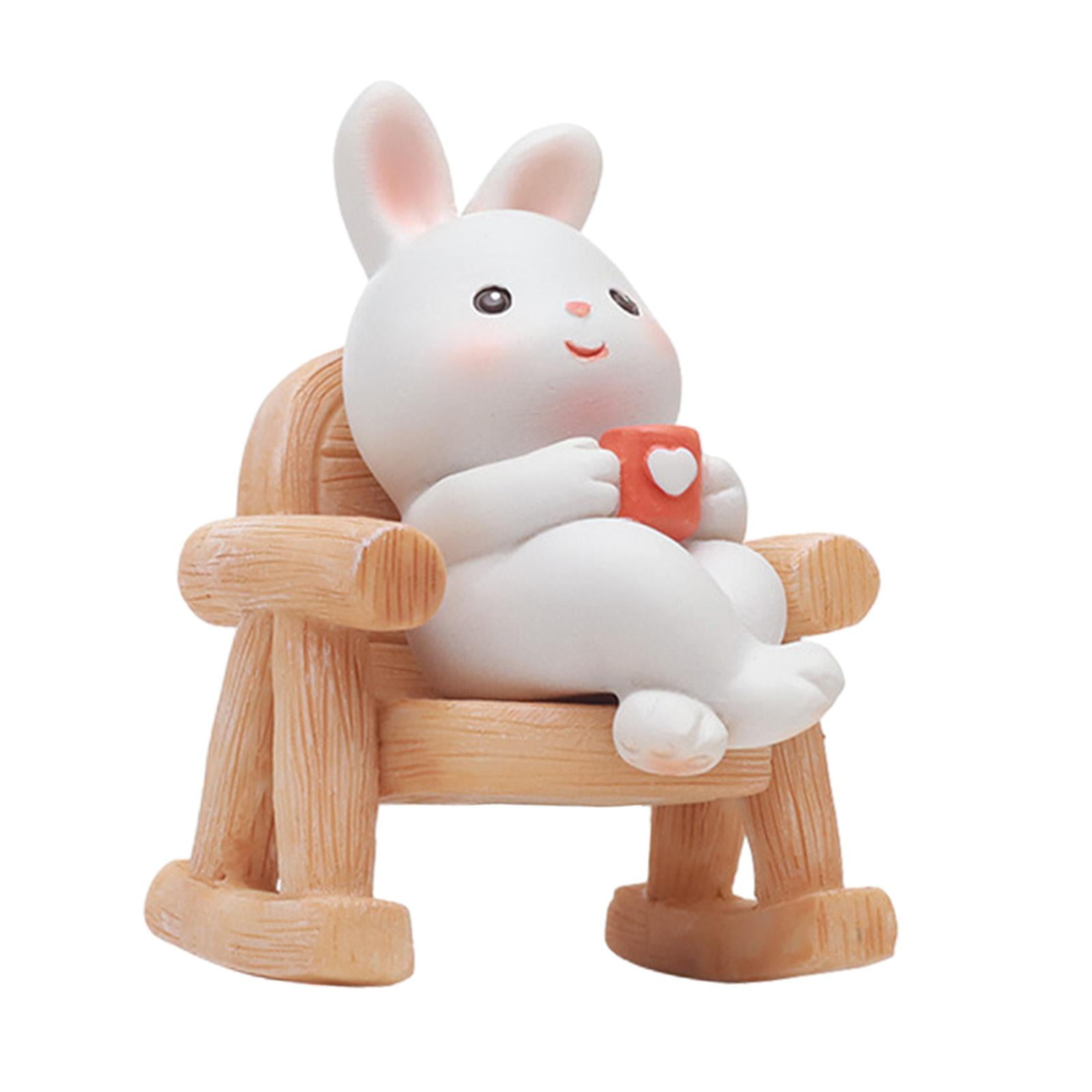 kesoto Garden Decoration Statue Resin Statue Rocking Chair Cute Garden ...