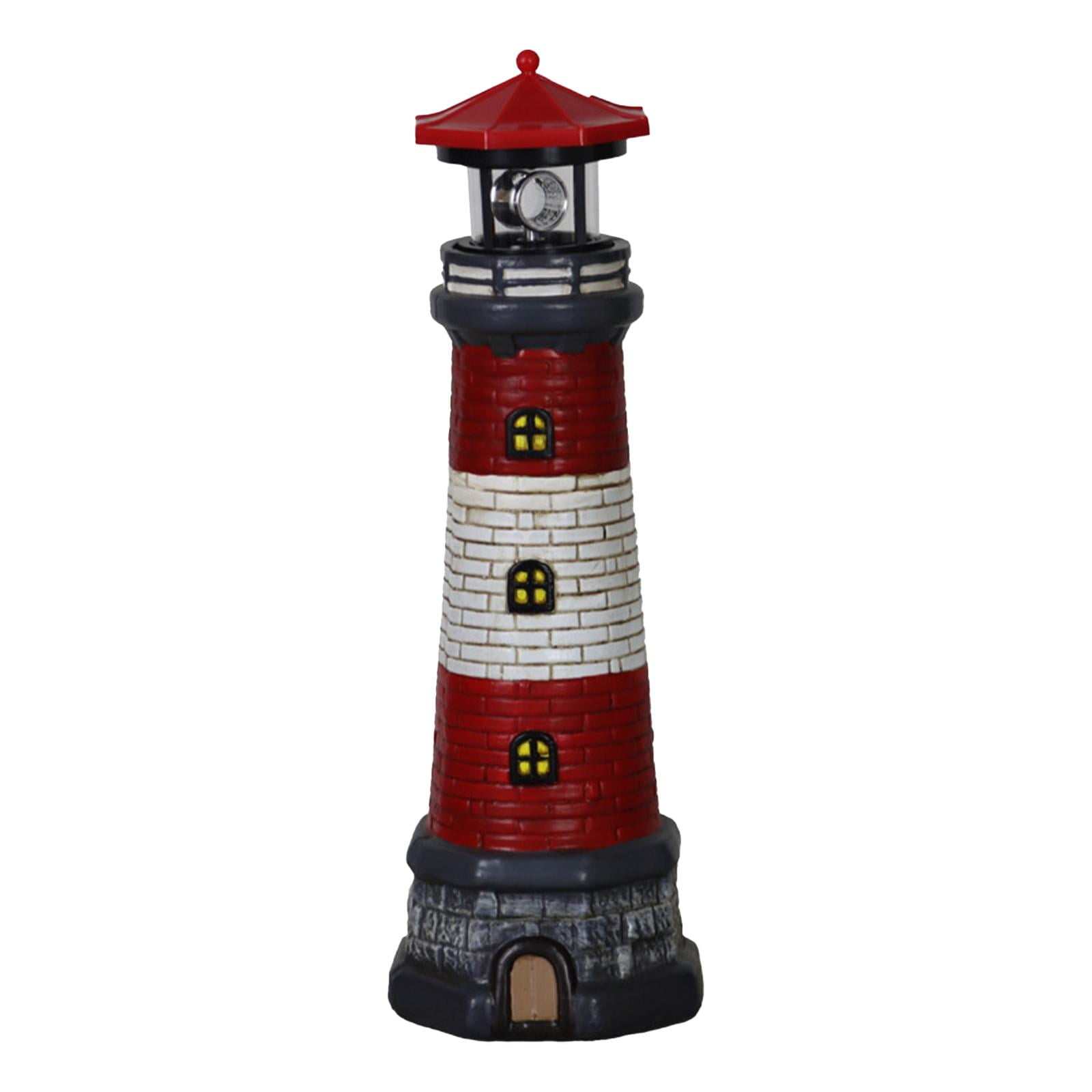kesoto Garden Solar Lighthouse Statue Lamp 360 Degree Rotating Light ...