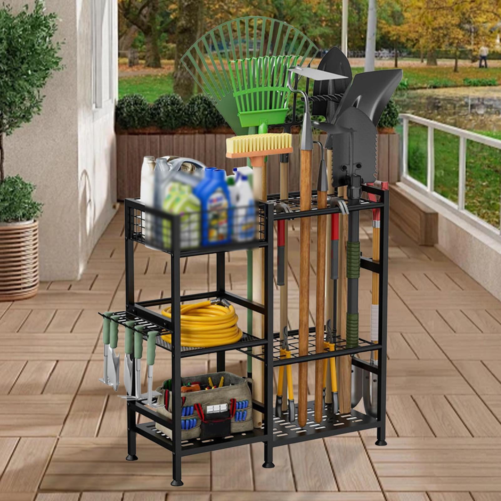 kesoto Garden Tool Storage Rack Organizer Yard Tool Holder ...