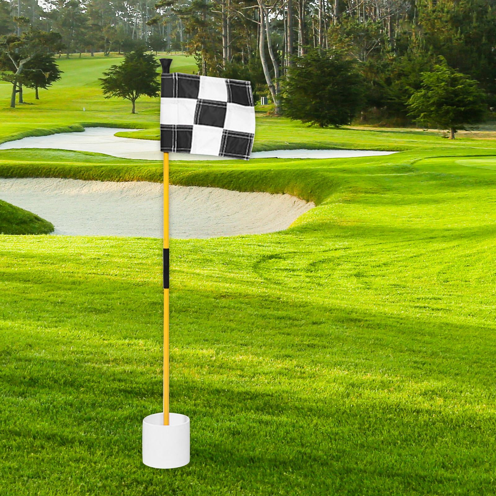 kesoto Golf Putting Green Flag and Hole Cup Practice Putting Fiberglass ...