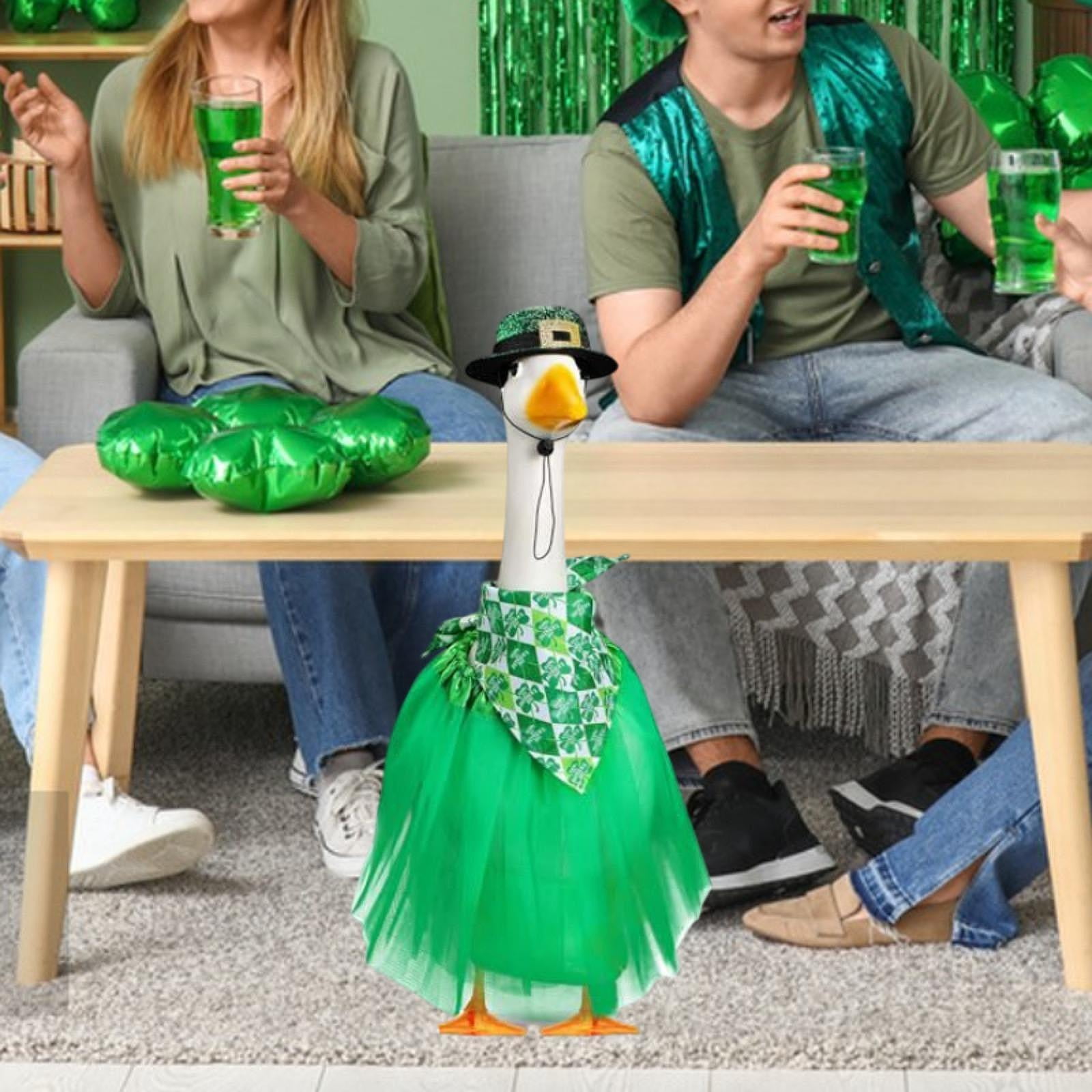 kesoto Goose Outfit Set Goose Clothing ST. Patrick's Day Landscape ...