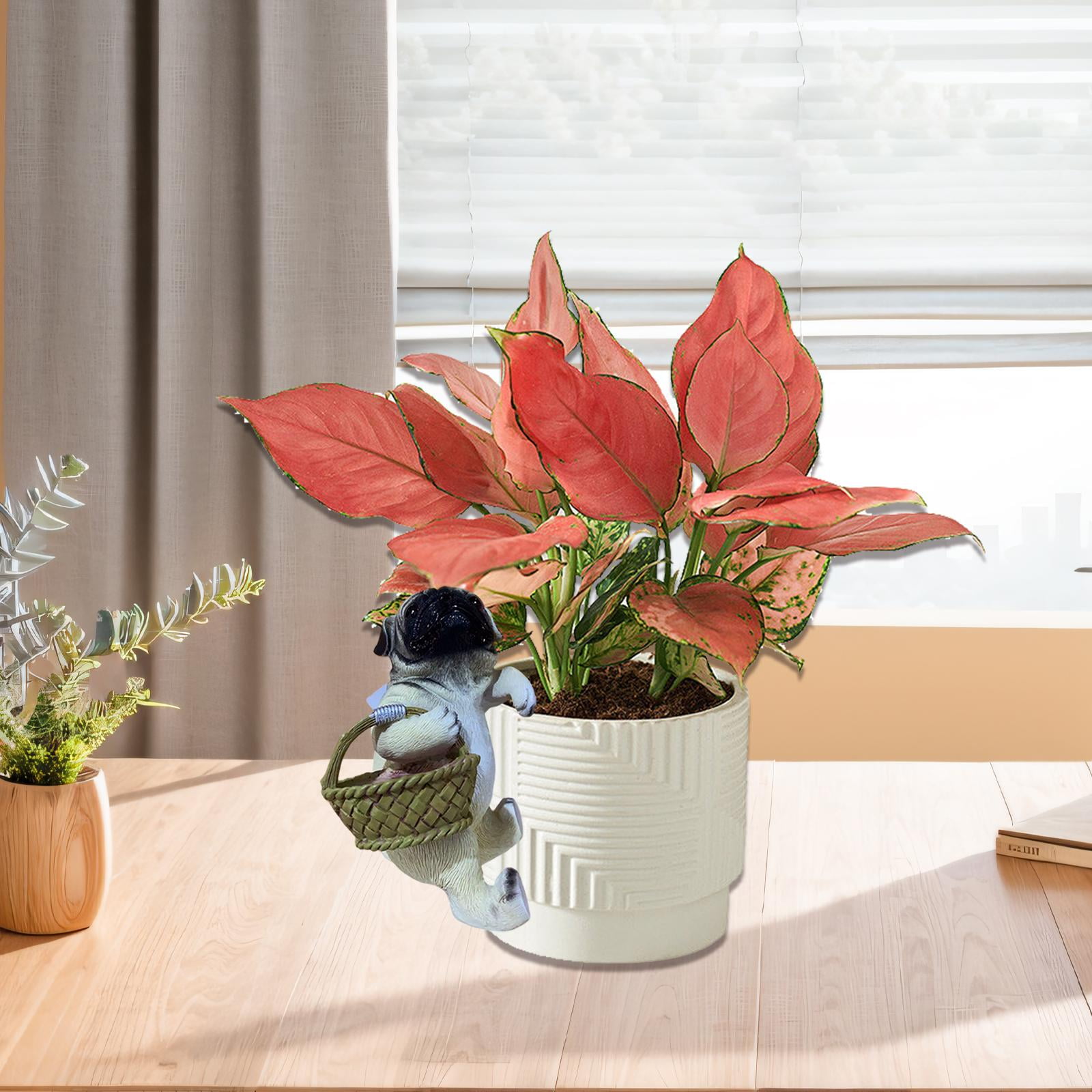 kesoto Hanging Animal Statue Cute Animal Sculpture Resin Garden Animal ...