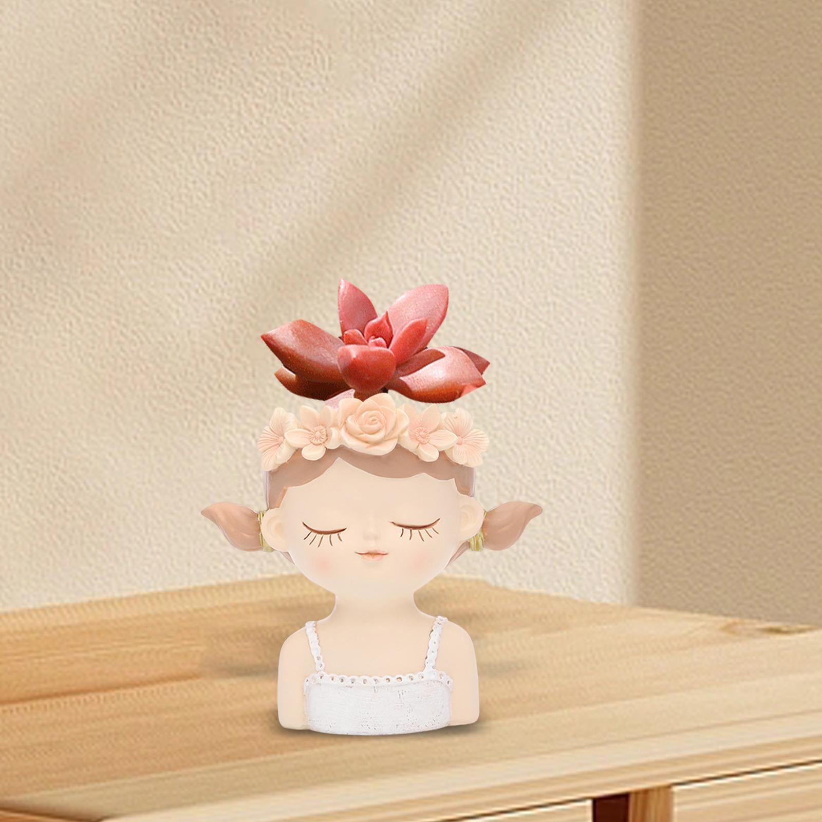 kesoto Head Planter Creative Crafts DIY Gift Cute Plant Pot for Balcony ...