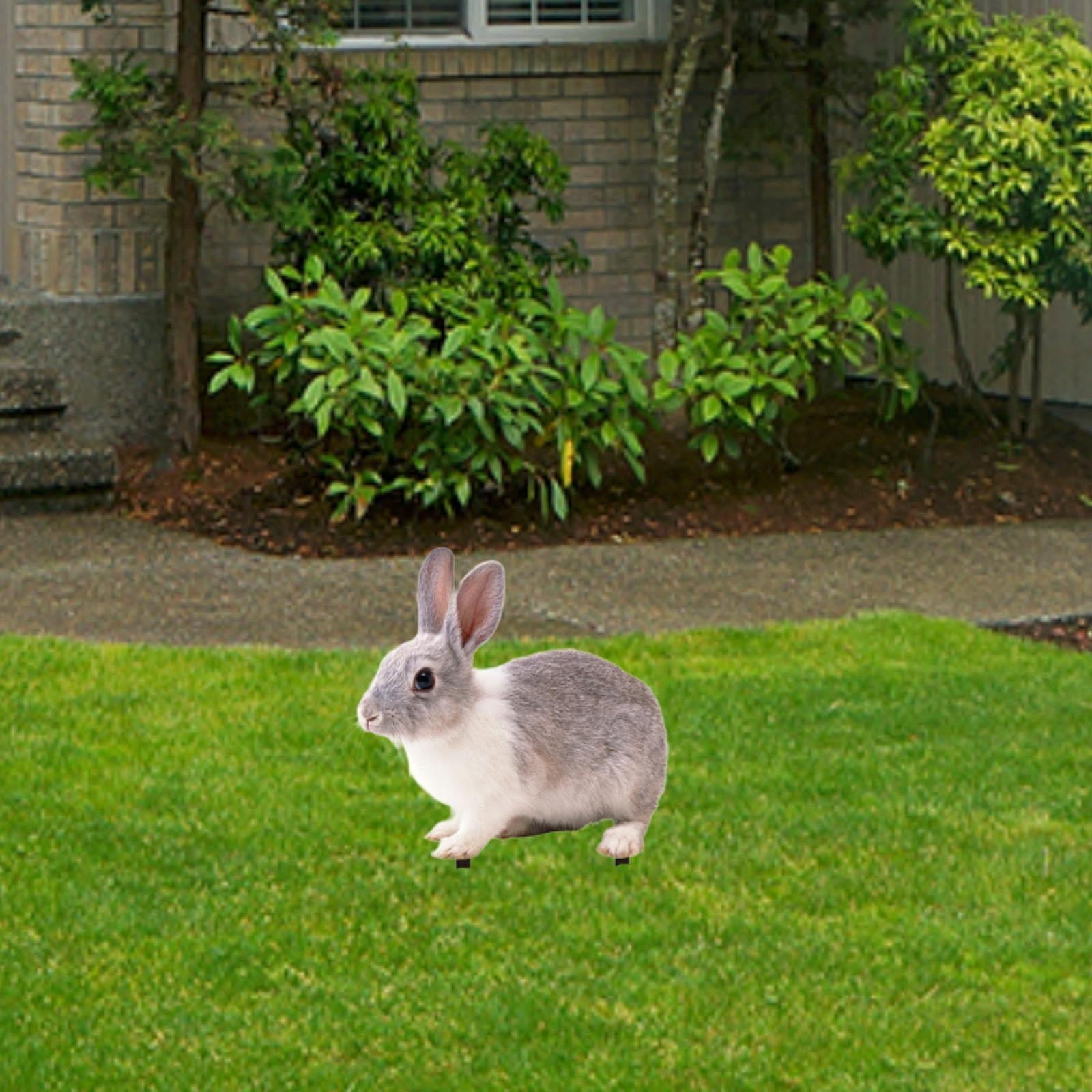 kesoto Rabbit Animal Statue Stake ,Garden Stake ,Lifelike Garden Rabbit ...