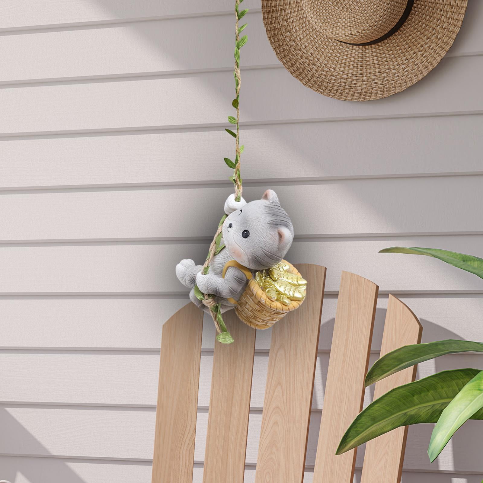 kesoto Swing Sculpture Pendant Swinging Figurine Ornament Cute Animals ...