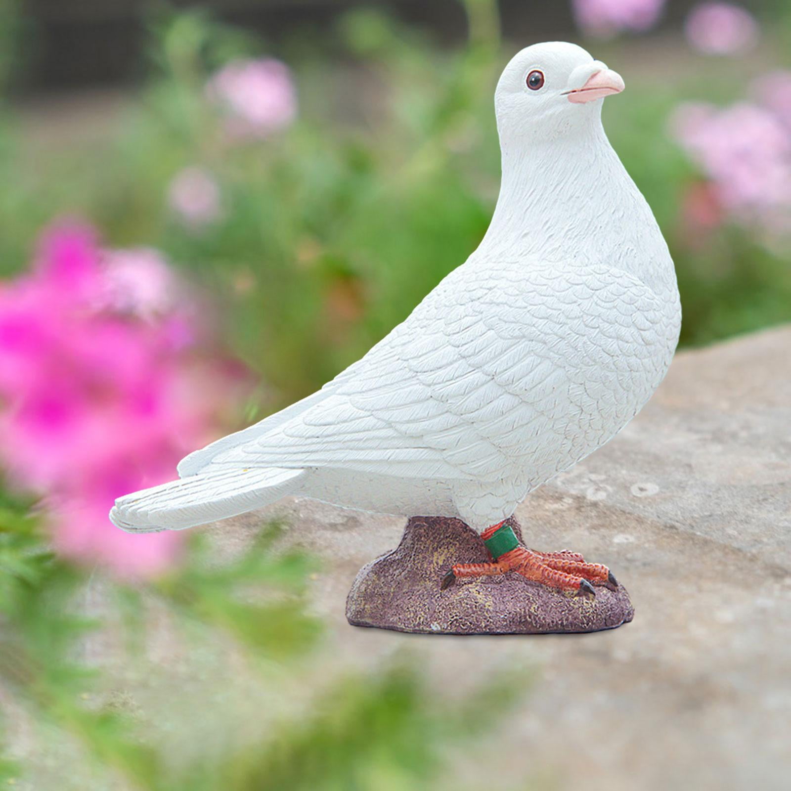 kesoto White Pigeon Figurine, Resin Sculpture, Decorative Collection ...