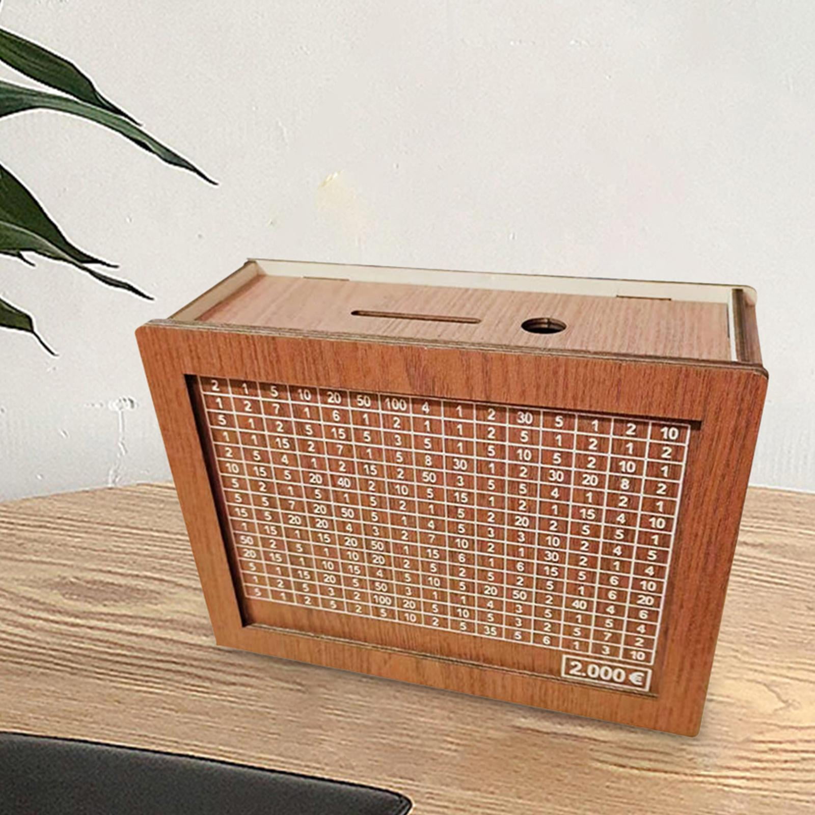 kesoto Wooden Money Box Money Bank Portable Change Box Developing ...