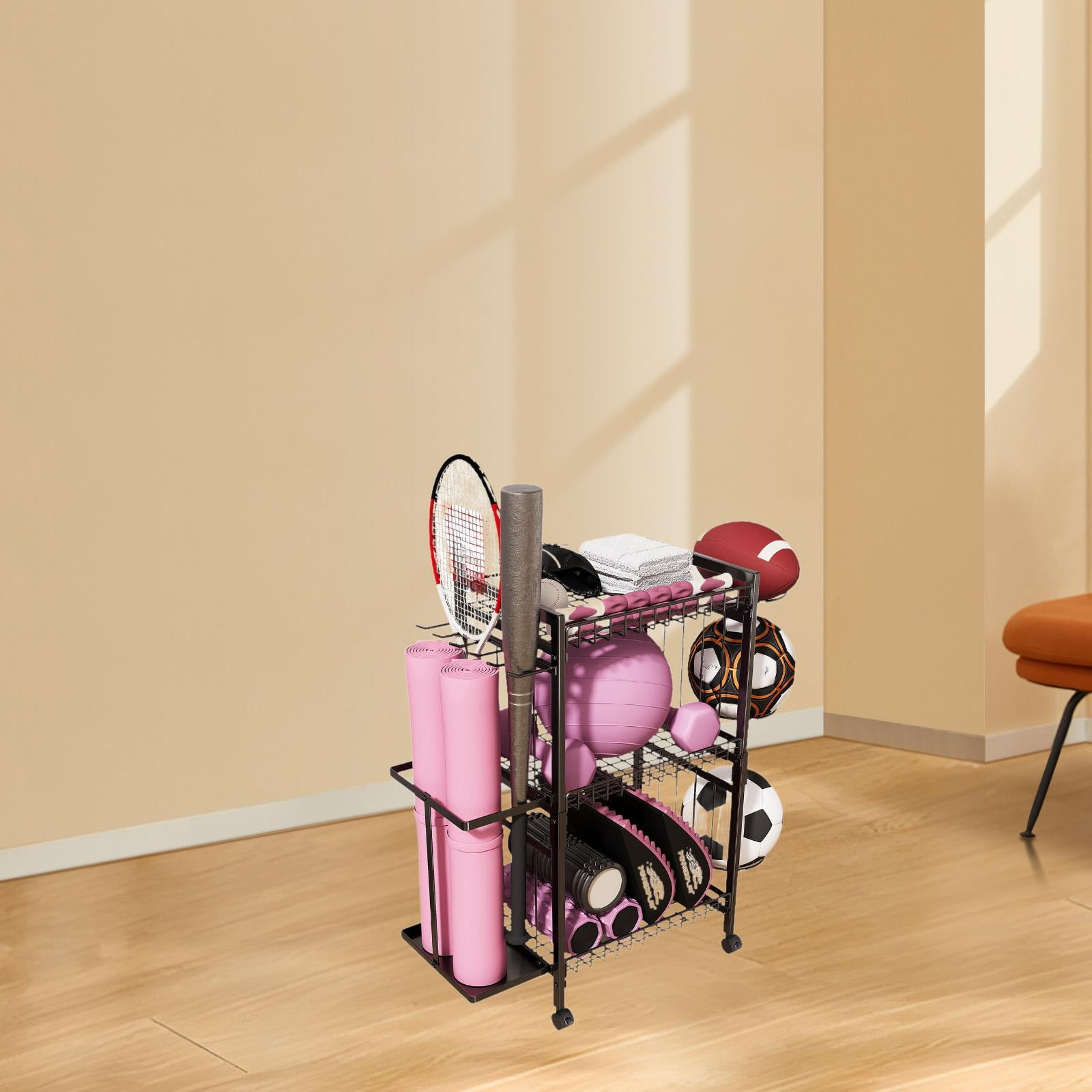 kesoto Yoga Mat Storage Rack Weight Rack Corner Shelf, Gym Accessories ...