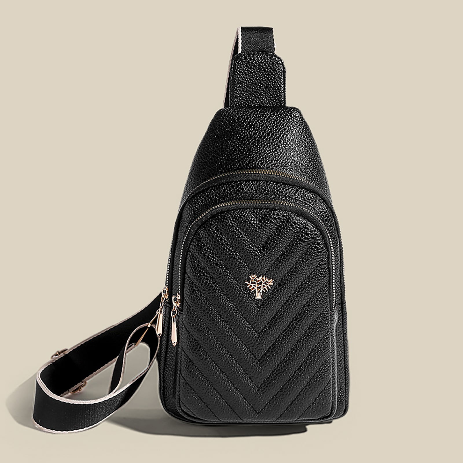 keusn women's chest bag sling bag small crossbody pu leather satchel ...