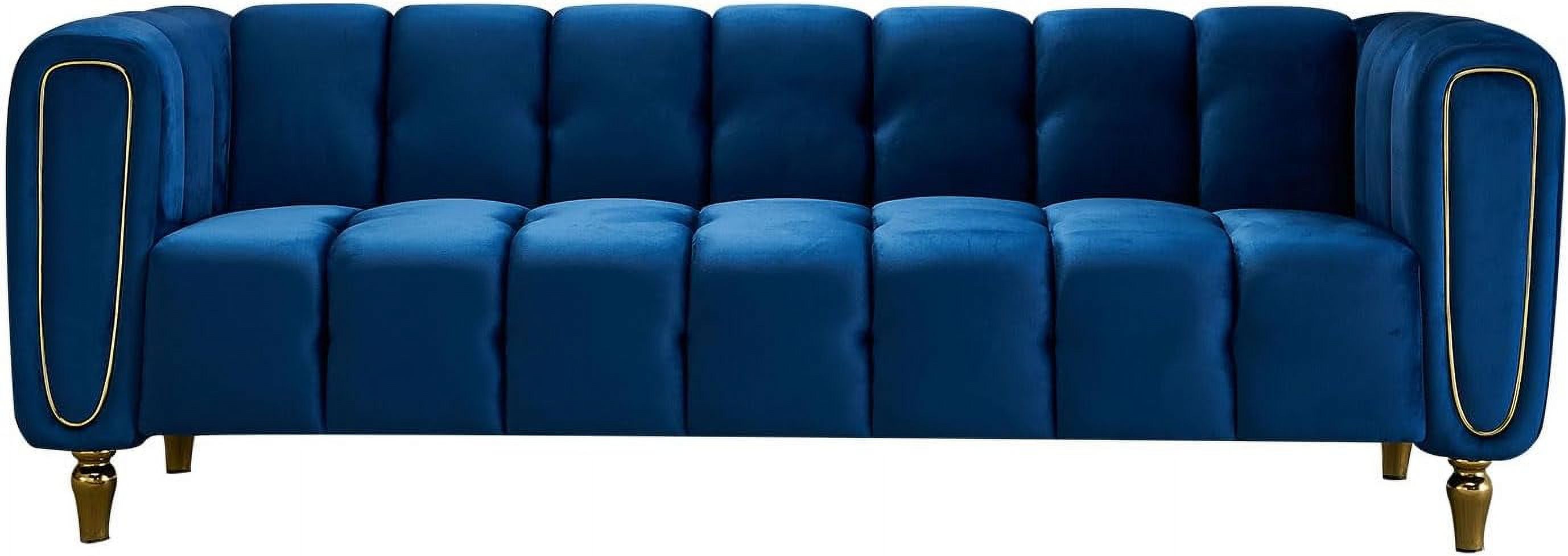 kevinplus 83'' Velvet Chesterfield Sofa Cloud Couch for Living Room ...