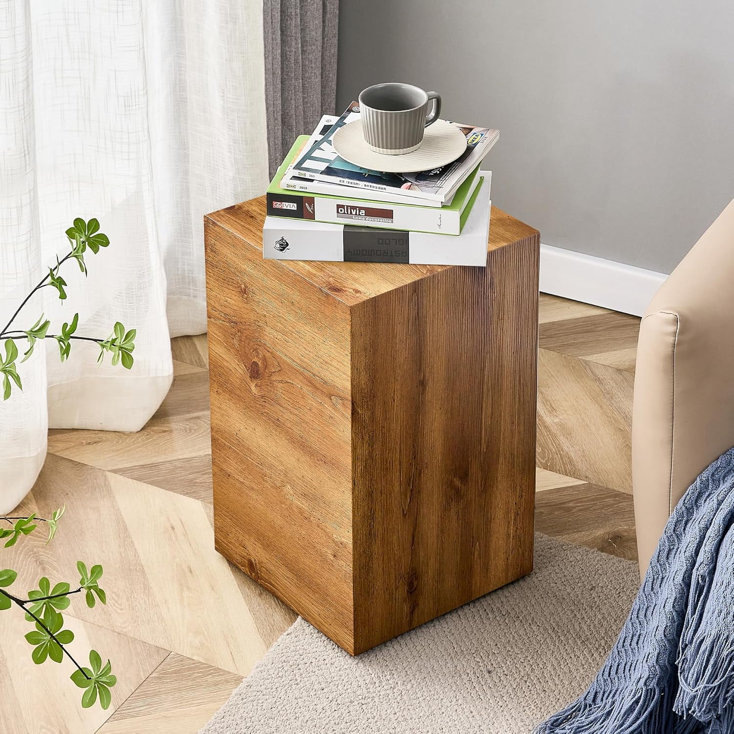 kevinplus Modern Wood Side Table End Table for Living Room ...