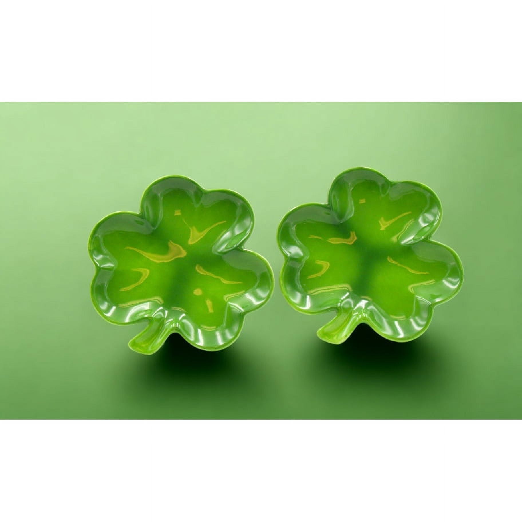 Ceramic Shamrock Plates-Set of 2, Hand Painted, Lucky Irish St. Patrick ...