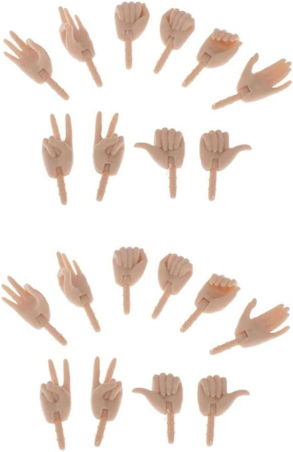 keyasia 10 Pairs 1:6 Dolls Flexible Hands Model for Dolls Skin ...
