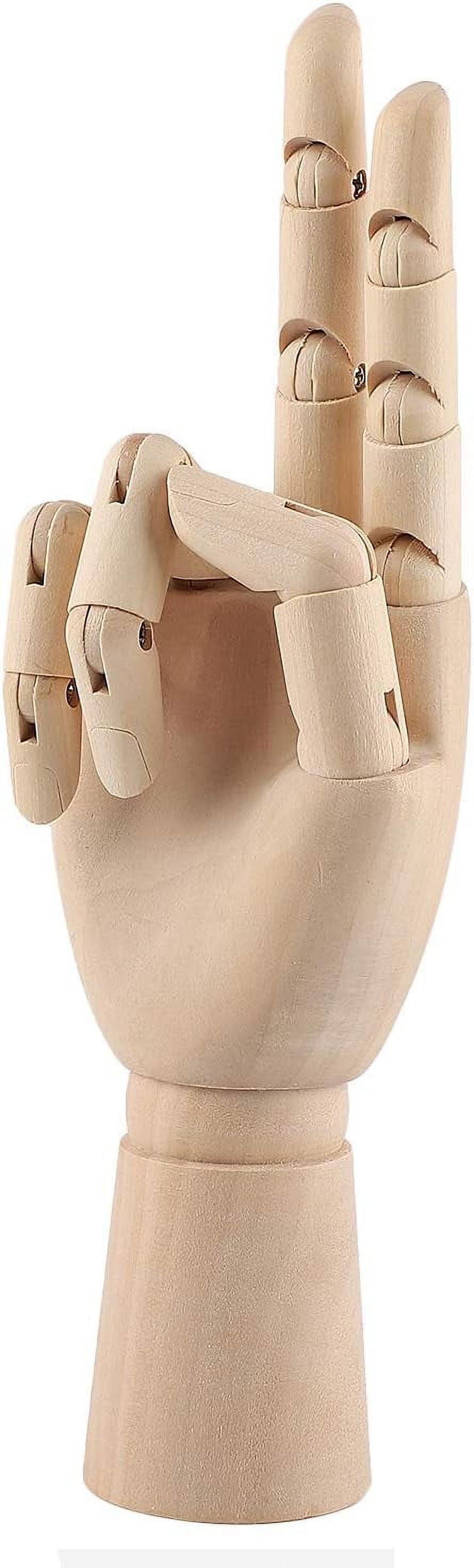 keyasia 12 inch Wooden Hand Model Flexible Moveable Fingers Manikin ...