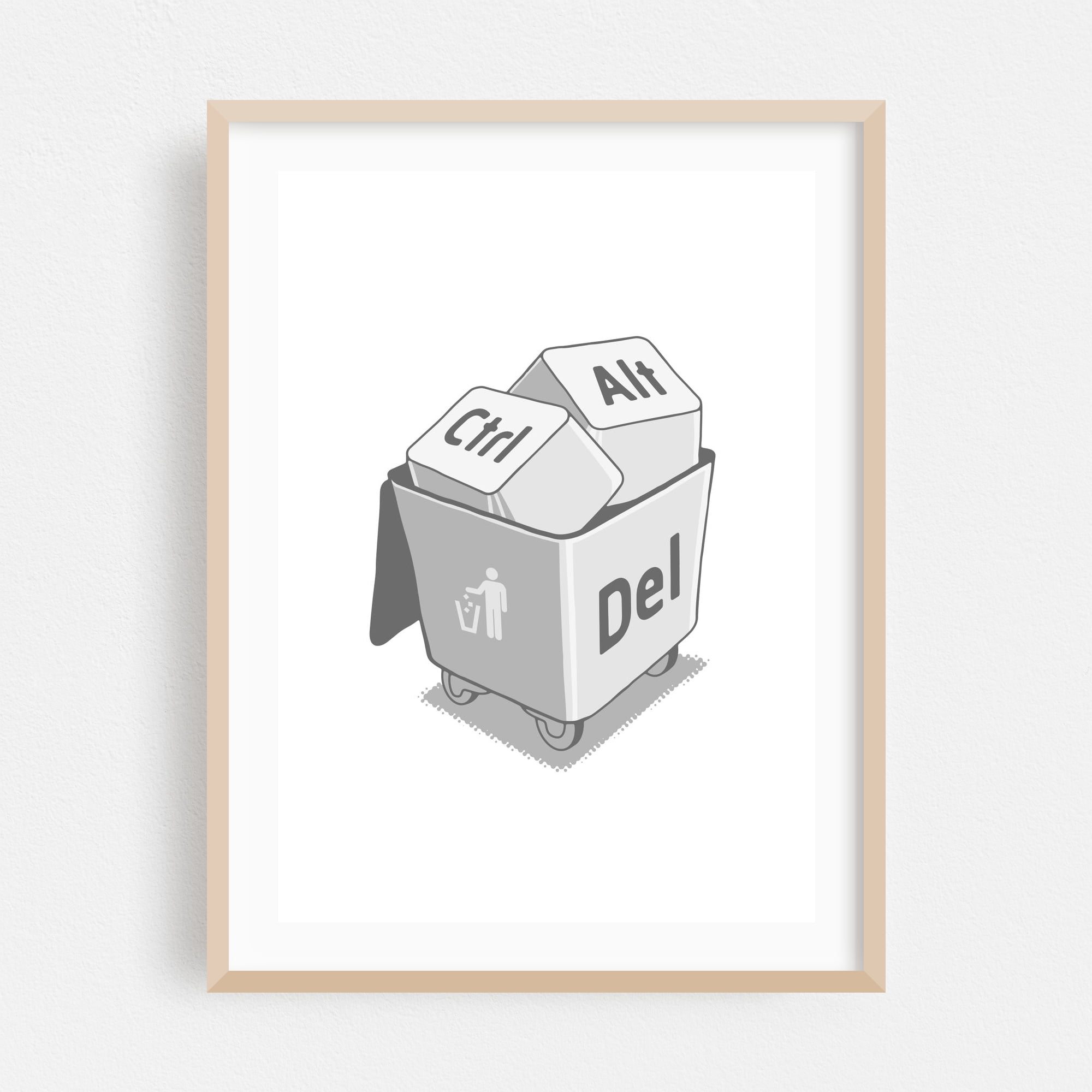 keyboard - Illustration Humor Black and White Quote Modern Art Pop Art ...