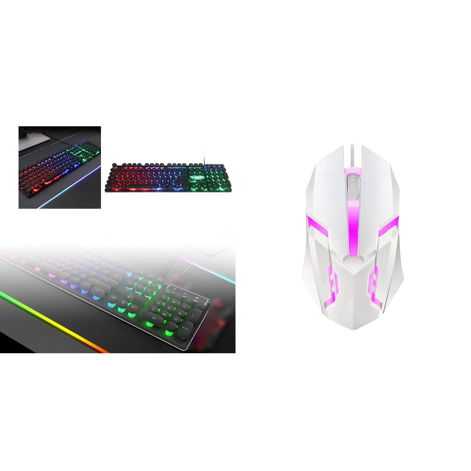 keyboard light up Rechargeable pc accessories USB Desktop Punk ...