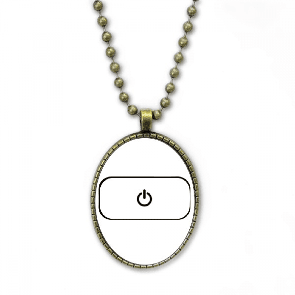keyboard symbol power art deco fashion necklace vintage chain bead ...