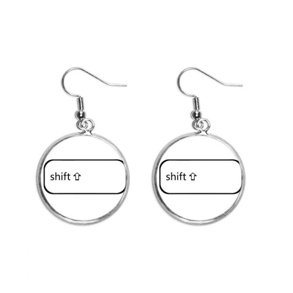 keyboard symbol shift ear dangle silver drop ear jewelry woman ...