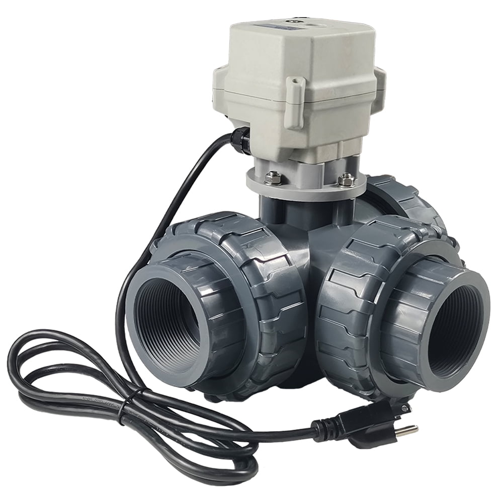 kezhai Dream DN40 110VAC-230VAC Three-way Motorized Ball Valve, PVC ...
