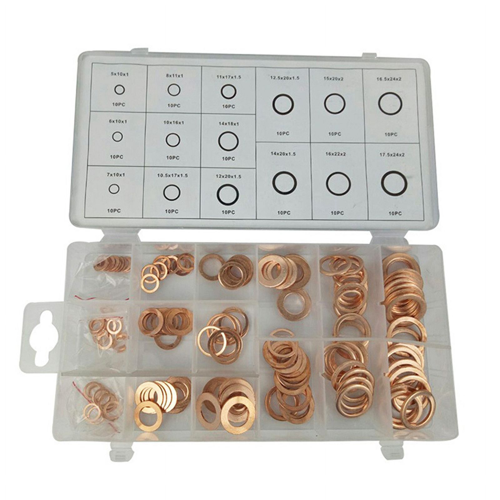 kfykfyk 150Pcs Copper Gasket Oil Seal Box O-Type Seal Gasket Mechanical ...