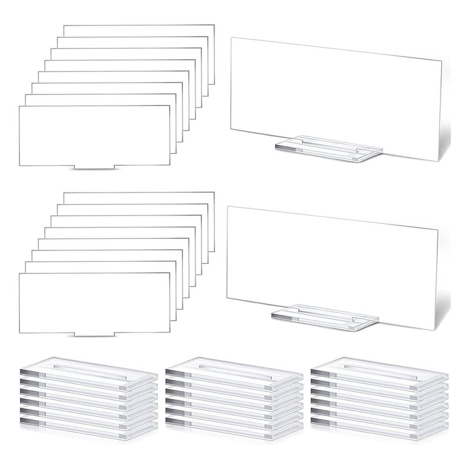 20Sets Acrylic Sign Acrylic Table Signs with Stand, Blanks Acrylic ...