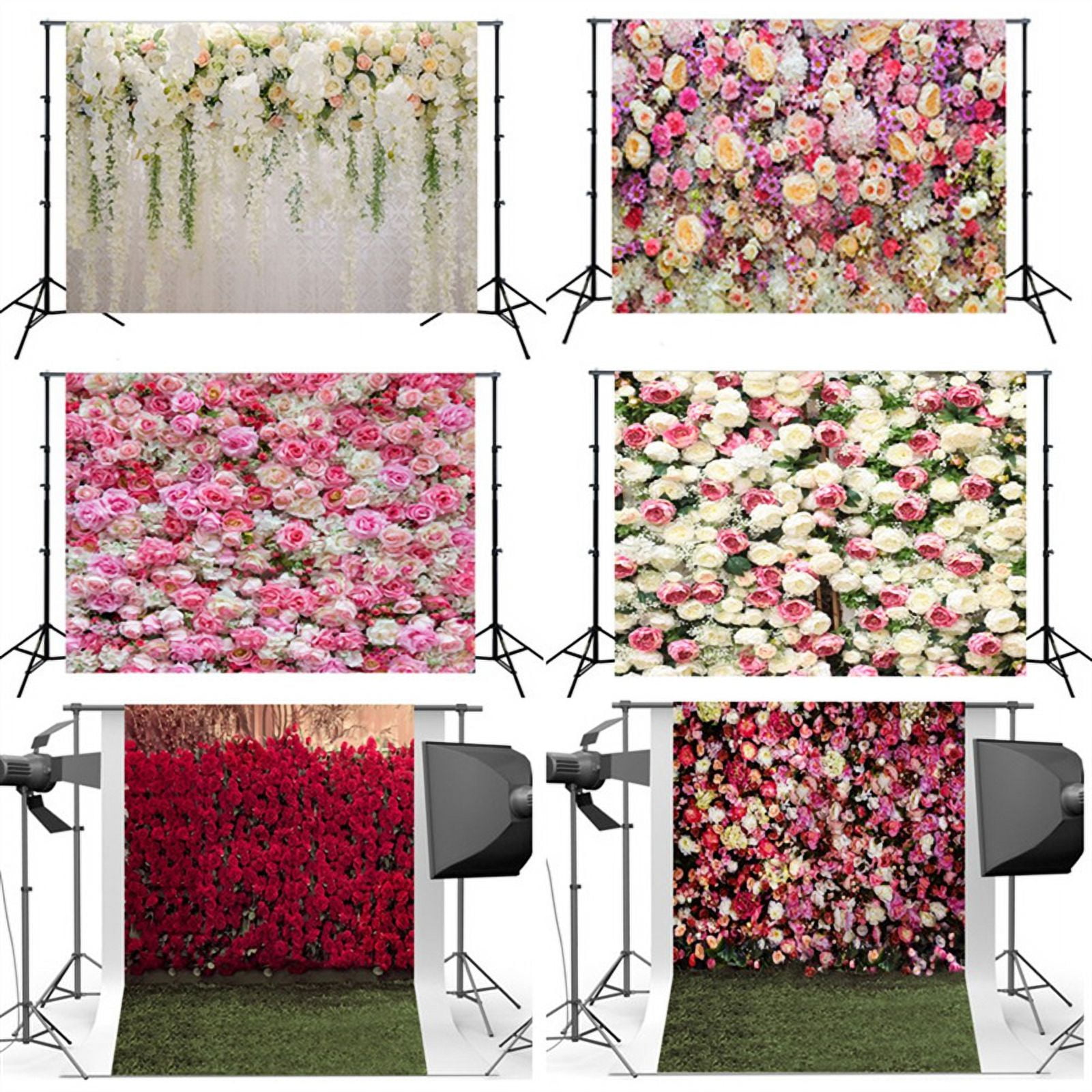 kfykfyk Multifunctional Flower Wall 210X150cm Photography Backdrop Rose ...