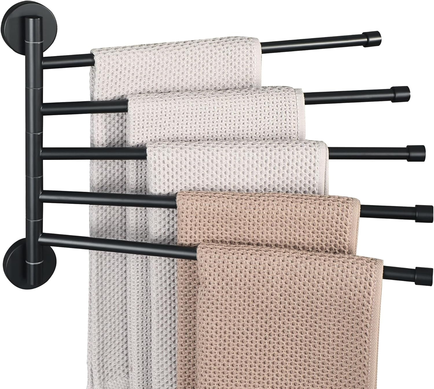 ebyiybnio Swivel Towel Rack Folding 3 Arms Hand Towel Bars Towel Hanger ...