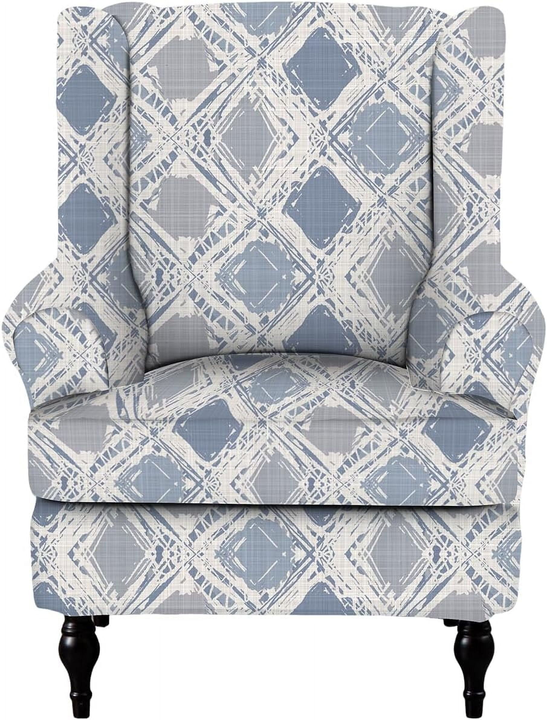 khhdgfhh Waterproof Wingback Chair Covers 2 Pieces Stretch Printed Wing ...