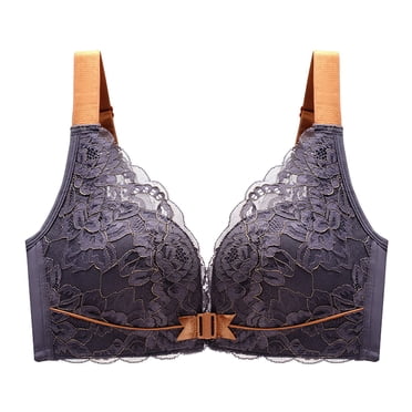 khonts,Women's Push up Deep V Bra Supportive Wireless Lace Floral Bra ...