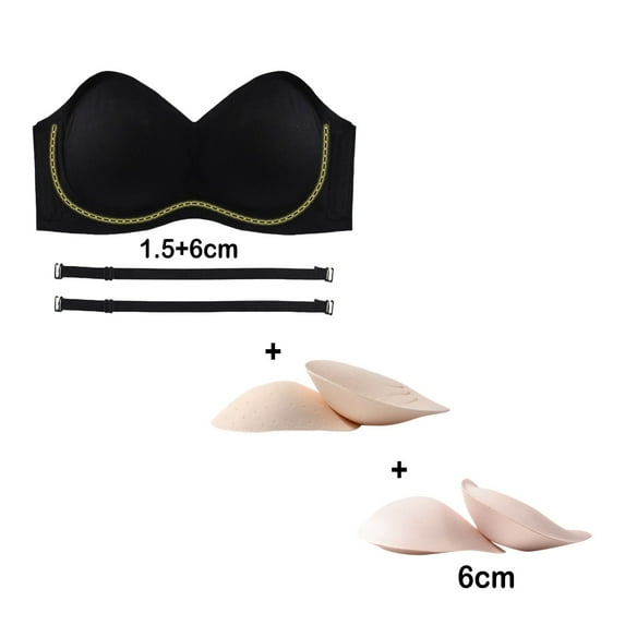 khonts,Women's Removable Adjustable Strap Padded Bandeau Sets Non-slip ...
