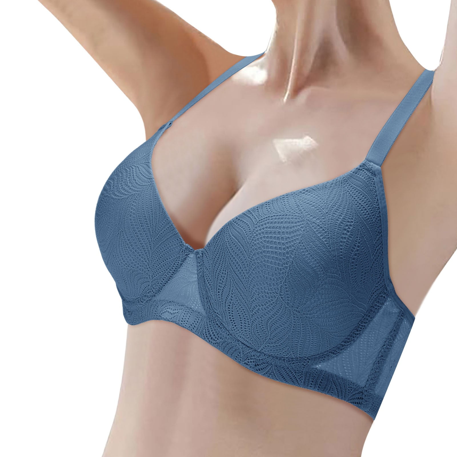 khonts,Women's Underwire Full Coverage Bras Supportive Seamless Smoothing Bra Comfort Lightly ...
