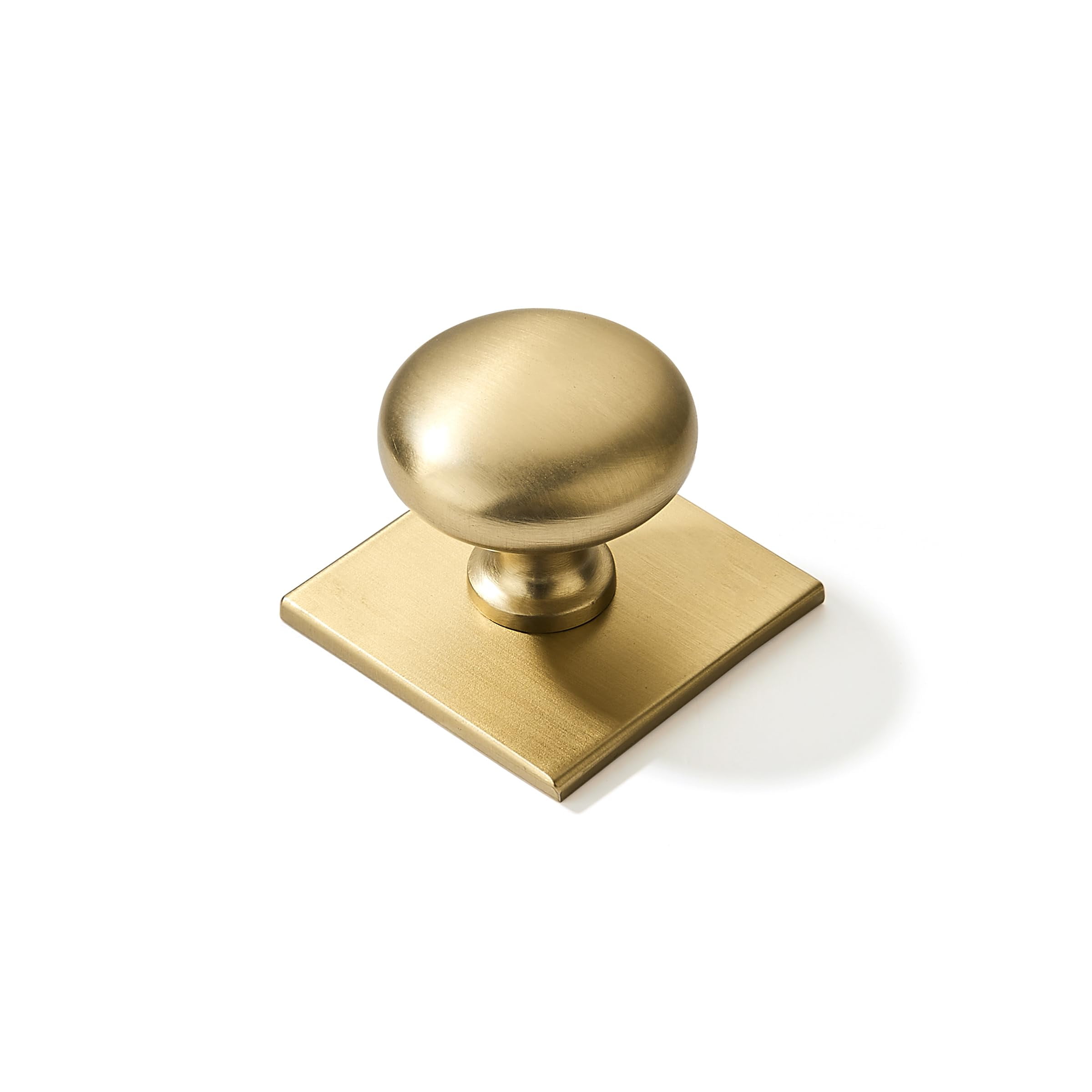 khtumeware 10 Pack 1-1/2 Inch Diameter Brushed Brass Cabinet knobs with ...