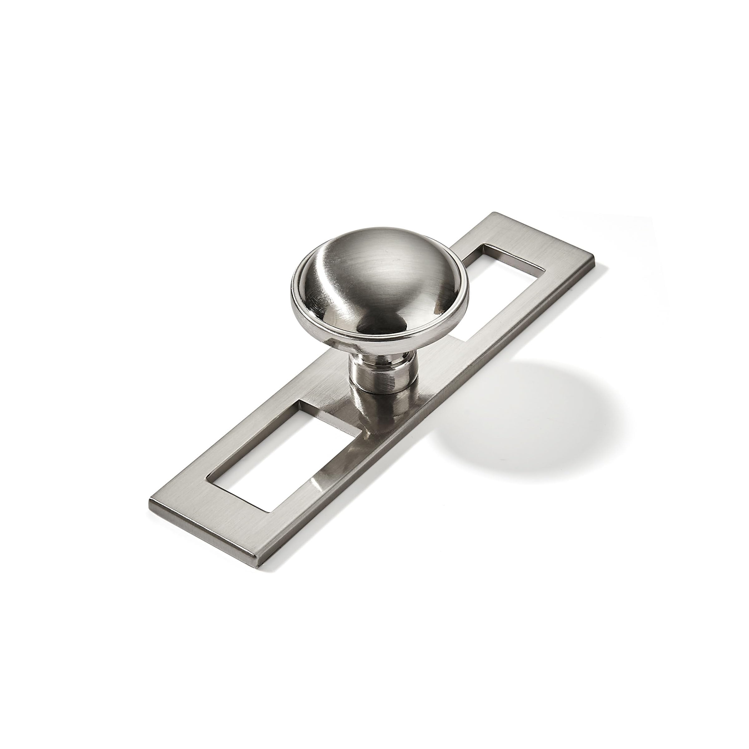 khtumeware 5 Pack 1-1/4 Inch Brushed Nickel Cabinet Knobs Backplate ...